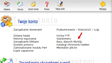 Tworzenie Bazy Danych Mysql Mysql Serwery Wirtualne Pomoc