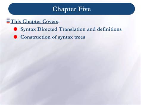 Chapter 5 Syntax Directed Translation Copyppt