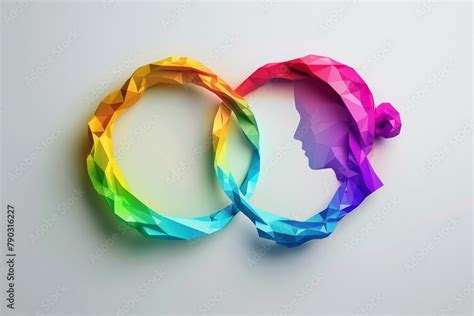 Interlocking Male And Female Symbols Transformed To Include The Lgbt Rainbow Colors Inclusive
