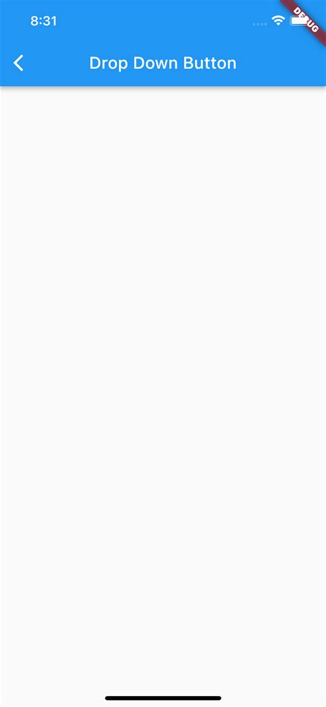 Flutter Drop Down Button