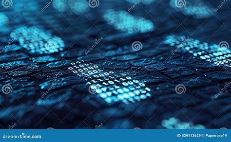 Cybersecurity Digital Footprints Made Of Binary Code Stock Image Image Of Connection Blue