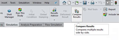 Result Comparison Tools In Solidworks Simulation And Flow Simulation