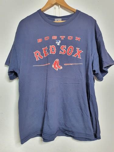 Vintage Boston Red Sox Shirt Mens Size Xl Extra Large Blue Navy 90s Y2k