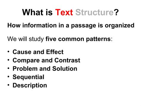 Text Structure Ppt Ppt