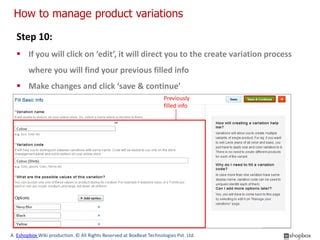 How To Manage Product Variation PPT