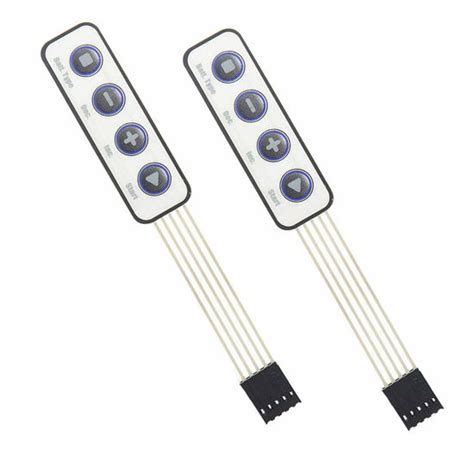 getuscart 2pc 1x4 4 key matrix array membrane switch keypad keyboard