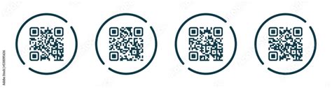 Scan Qr Code Icon Symbol Sign Digital Scanning Qr Code Template Qr