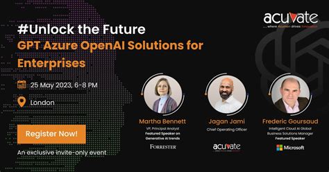 Acuvate On Linkedin Generative Ai Event Gpt Azure Openai For Enterprises