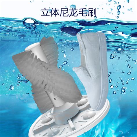 美的新款家用洗鞋机小型刷鞋洗衣机半全自动智能擦鞋迷你专用神器虎窝淘