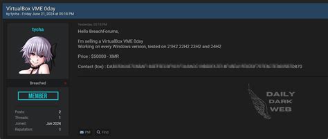 Threat Actor Claims To Sell Virtualbox Vme Zero Day For 50 000 Daily