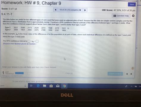 Solved Homework Hw 9 Chapter 9 Save Score 0 Of 1 Pt 18