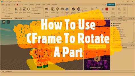 Roblox Studio How To Series Make A Rotating Part With Cframe Youtube