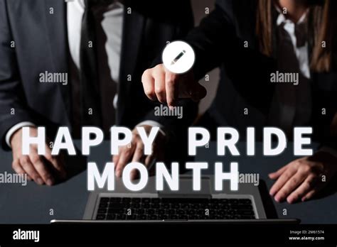 Conceptual Display Happy Pride Month Concept Meaning Period Of Feeling