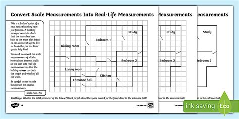 Year 6 Convert Scale Measurements Into Real Life Measurement