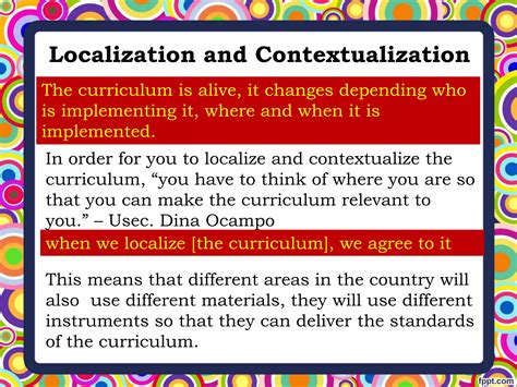 Contextualization And Localization Ppt Education