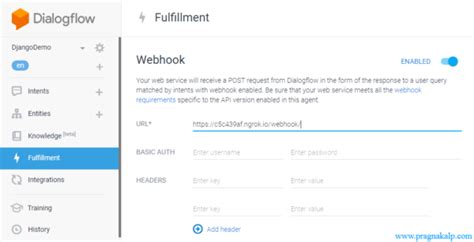 Dialogflow Tutorial Create Fulfillment Webhook Using Python Django