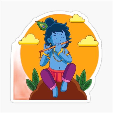 Krishna Janmashtami Sticker Sticker For Sale By Softivart Redbubble