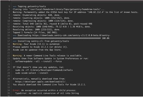 Unable To Install Using Brew · Issue 1177 · Getsentrysentry Cli · Github