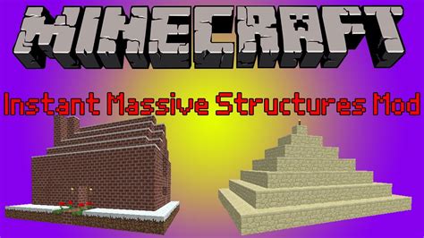 Minecraft Instant Massive Structures Mod Review [1 6 1] Youtube