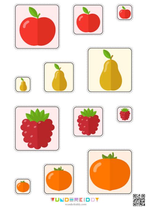 Printable Fruit Sorting By Size Activity For Kindergarten