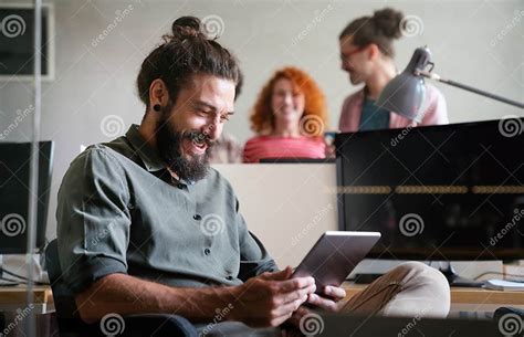 Software Coding And Business Woman On Tablet Thinking Of Data