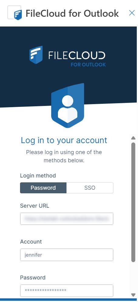 Filecloud For Outlook Add In Filecloud Docs Server