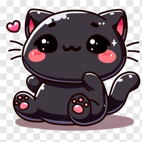 귀여운 검은 고양이 귀엽다 검은색 고양이 Png 일러스트 및 Psd 이미지 무료 다운로드 Pngtree