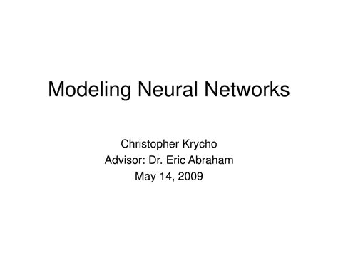 Ppt Modeling Large Scale Neural Networks Using Small World Networks
