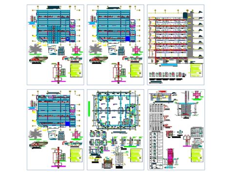 Estructura De Edificio De 8 Pisos En Huánuco 1 46 Mb Bibliocad