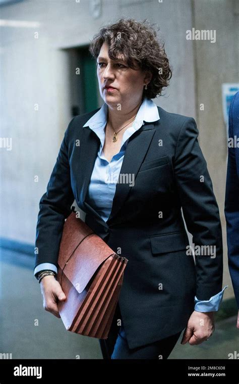 New York Executive Assistant District Attorney Susan Hoffinger Exits The Courtroom After The