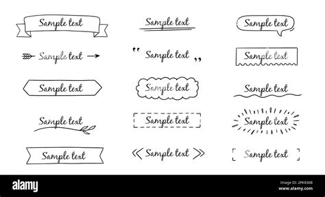 Text Title Frame Handwriting Ribbon Square Circle Decoration Element