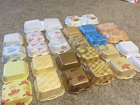 Vintage Mcdonalds Styrofoam Clamshell Containers Rare Lot 13 1895229863