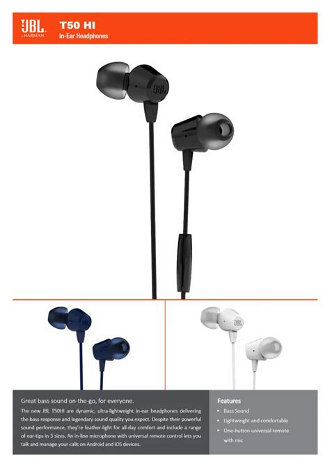 In Ear Mobile JBL T50HI Earphones At 500 Piece In Saharanpur ID 24744501833