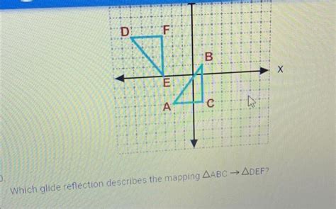 Solved Which Glide Reflection Describes The Mapping Chegg