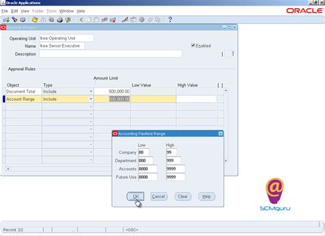 Define Approval Groups Approval Limits To Each Position Oracle Scm Supply Chain Management