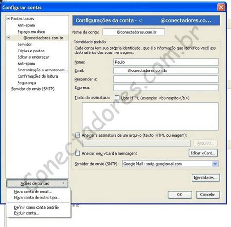 thunderbird tutorial conectadores