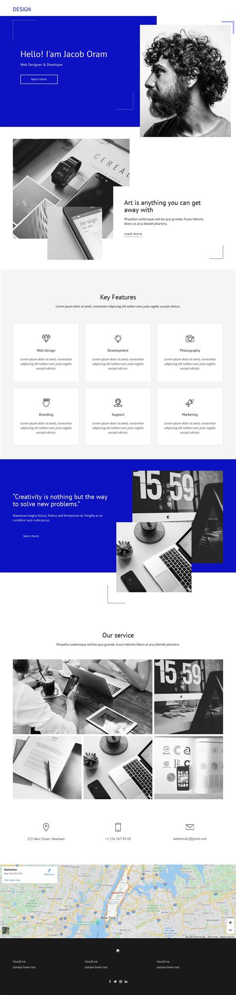 Jacob Oram Portfolio Web Page Design By Nicepage