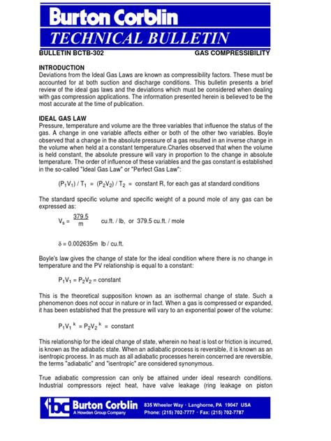 Understanding Gas Compressibility Factors And Properties Pdf Gases Chemical Engineering