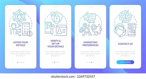 E Banking Registration Tips Blue Gradient Stock Vector Royalty Free 2269732557 Shutterstock