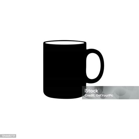 빈 커피 컵 실루엣 검은 벡터 일러스트레이션 흰색 배경에 격리 머그에 대한 스톡 벡터 아트 및 기타 이미지 머그 커피잔