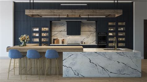 Ijen Azul Architectural Surfaces Light Blue Kitchens Blue Kitchen Island Kitchen Inspirations