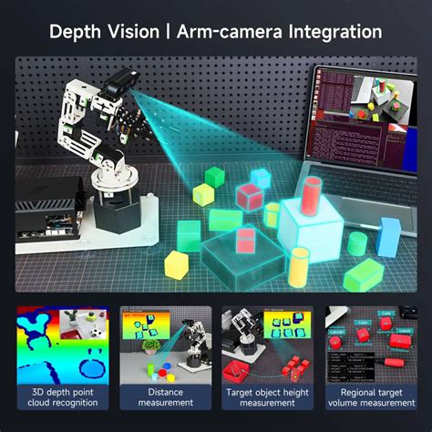 Yahboom Dofbot Pro 3d Depth Vision Robotic Arm Ultimate Version With Jetson Nano 4gb Sub Board