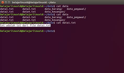 perintah cat pada linux belajar linux pemula desktop dan server