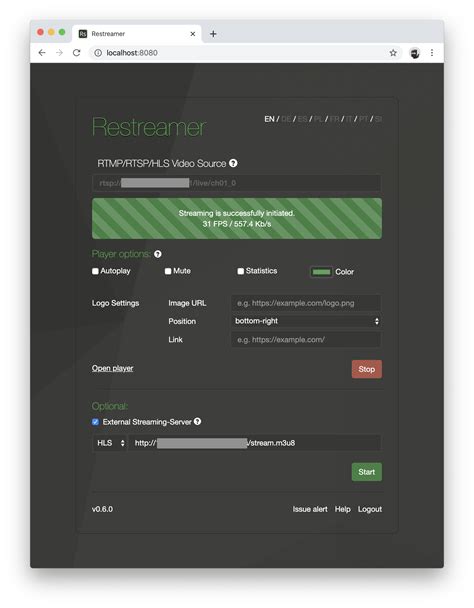 External Hls Streaming Restreamer