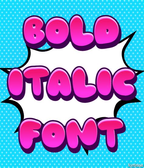 Bold Italic Font Text Effect And Logo Design Font