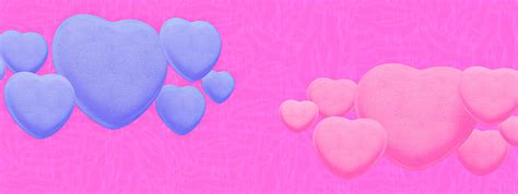 3d 렌더 패션 진 콜라주 배너 추상적인 크리에이티브 핑크 배경에 핑크와 블루 하트 발렌타인 데이 생일 파티 축하 컨셉 0명에 대한 스톡 사진 및 기타 이미지 Istock