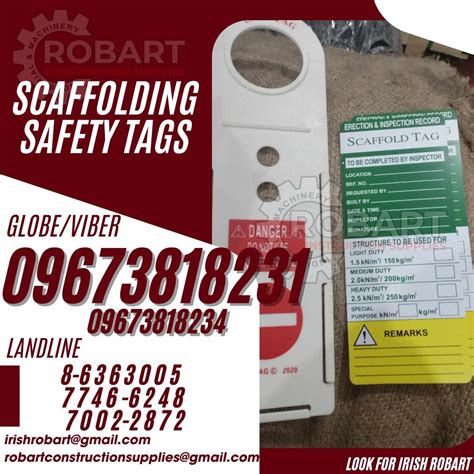 Scaffolding Safety Tags Commercial And Industrial Construction Tools