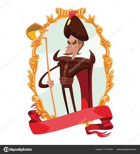 골드 엠 블 럼 갈색 머리와 함께 재미 있는 얇은 악마 킹 스톡 벡터 © 177267900