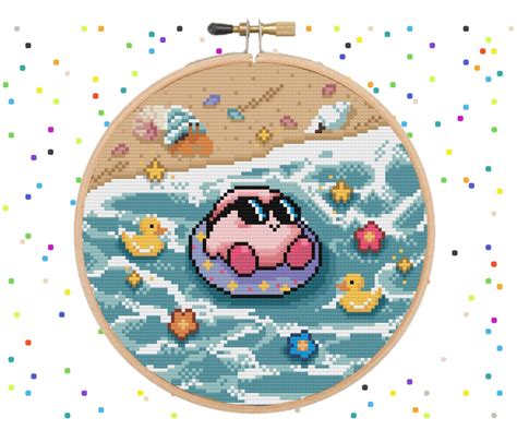 Kirby Sea Kirby Cross Stitch Pattern Pdf Downloadable Etsy Australia
