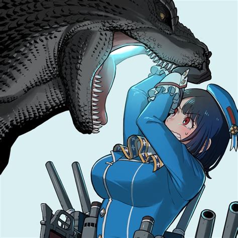 Takao Godzilla And Godzilla Kantai Collection And More Drawn By Nishikino Kee Danbooru